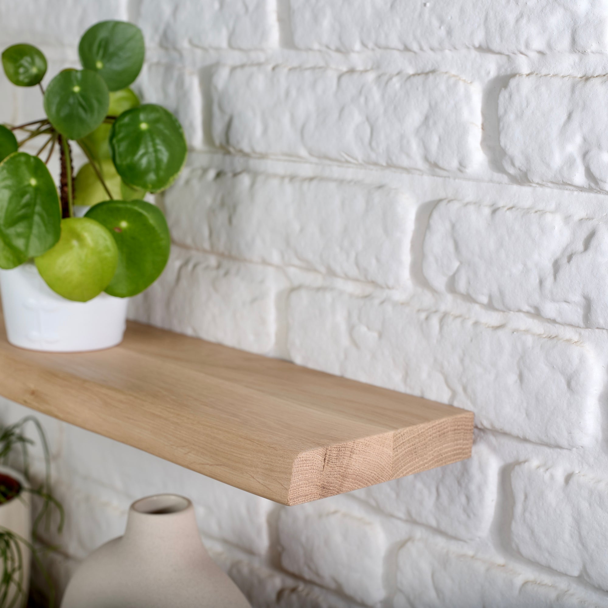 Handmade Solid Oak Floating Shelf in Natural Oak - 30mm thick – Oakguys
