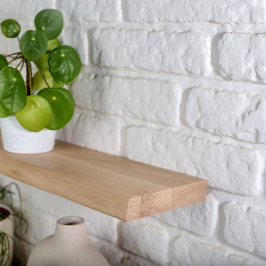 Handmade Solid Oak Floating Shelf in Natural Oak - 30mm thick – Oakguys