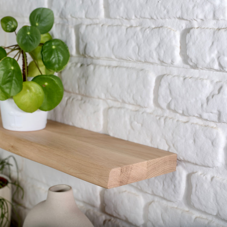 Handmade Solid Oak Floating Shelf in Natural Oak - 30mm thick – Oakguys